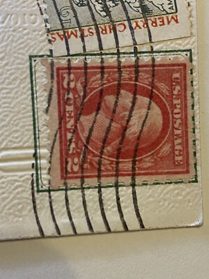 Rare George Washington Red US Postage 2 Cent Stamp with Unique Postcard ...