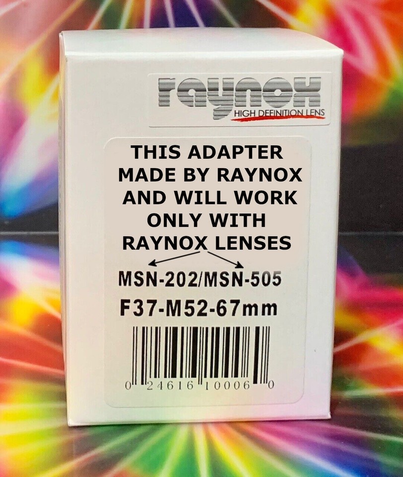Raynox Universal Adapter UAC3500 F37-M 52 55 58 62 67 (UAC-3500 MSN-202 ...