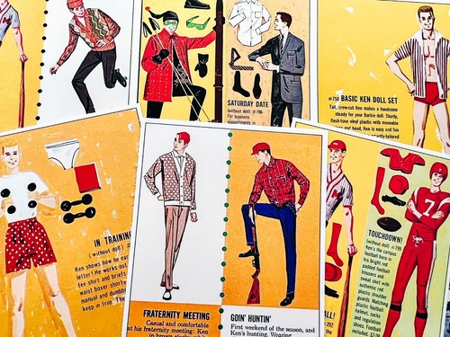 Handmade Vintage Retro Ken Doll 70's Barbie Crafting STICKERS - Just ...