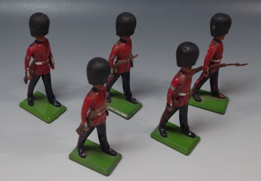 5 BRITAINS BRITISH GRENADIERS GUARDS LEAD TOY SOLDIERS SET VG VINTAGE ...