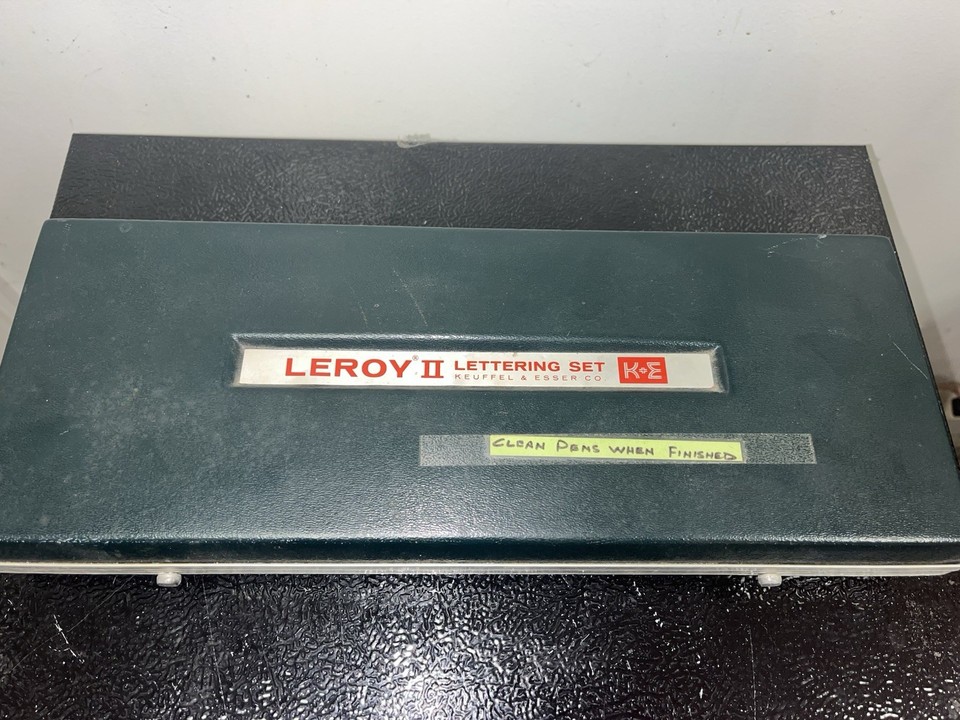 LEROY Lettering Set K&E Keuffel & Esser Technical Drafting Mostly ...