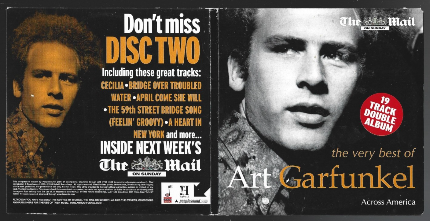 Art Garfunkel ‎– The Very Best Of Art Garfunkel Across America CD1 + 2 ...
