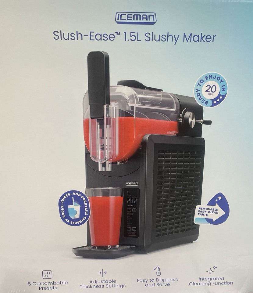 SLUSHY MACHINE MAKER 1.5L ICEMAN SLUSHY FROZEN DRINK SLUSHIE WINE BEER ...
