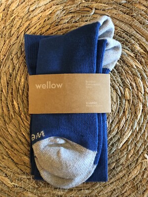 Wellow Compression Socks Blue Knee High XL See Pics For Reference. | eBay