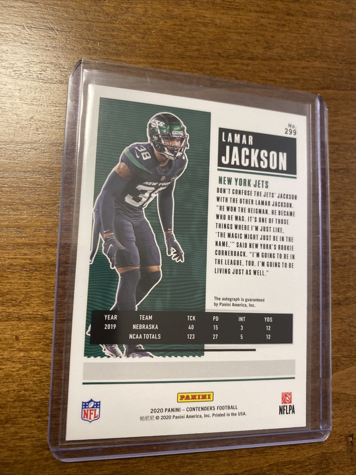 2020 Panini Contenders - Rookie Ticket #299 Lamar Jackson (AU, RC) for ...