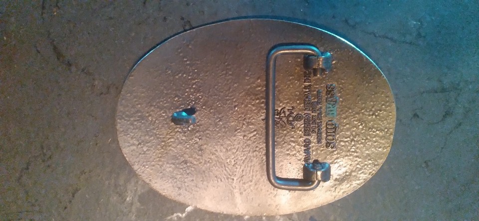 Rare Vintage All Around Cowboy Monkey Riding a Donkey Brass Belt Buckle ...