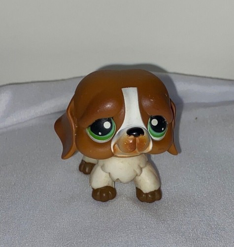 LPS #335 Brown and White Saint Bernard Dog with Green Eyes | eBay