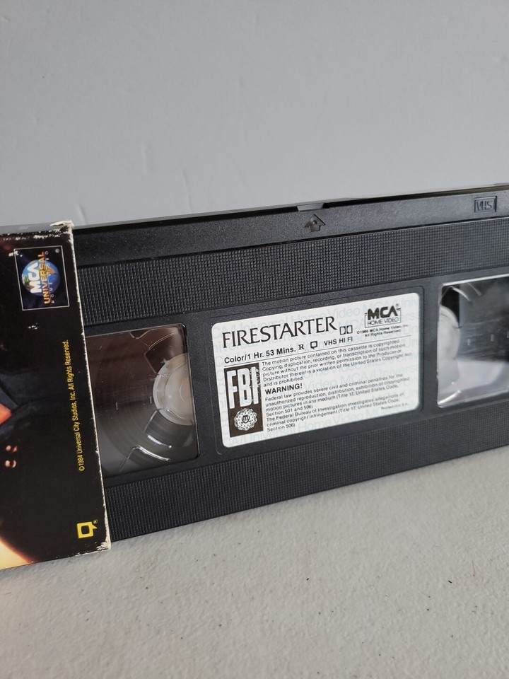 Firestarter (VHS, 1992) horror w/ Drew Barrymore, Stephen King, MCA, 1984, VG 96898007535| eBay