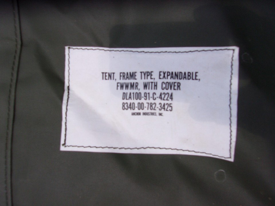 MILITARY 16x16 FRAME TENT SURPLUS US ARMY ..NO FRAMES INCLUDED CAMPING ...