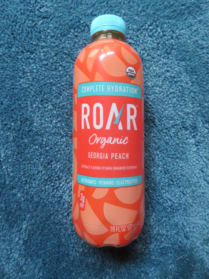 (11) Roar Organic Water Complete Hydration Georgia Peach 18 Oz Each ...