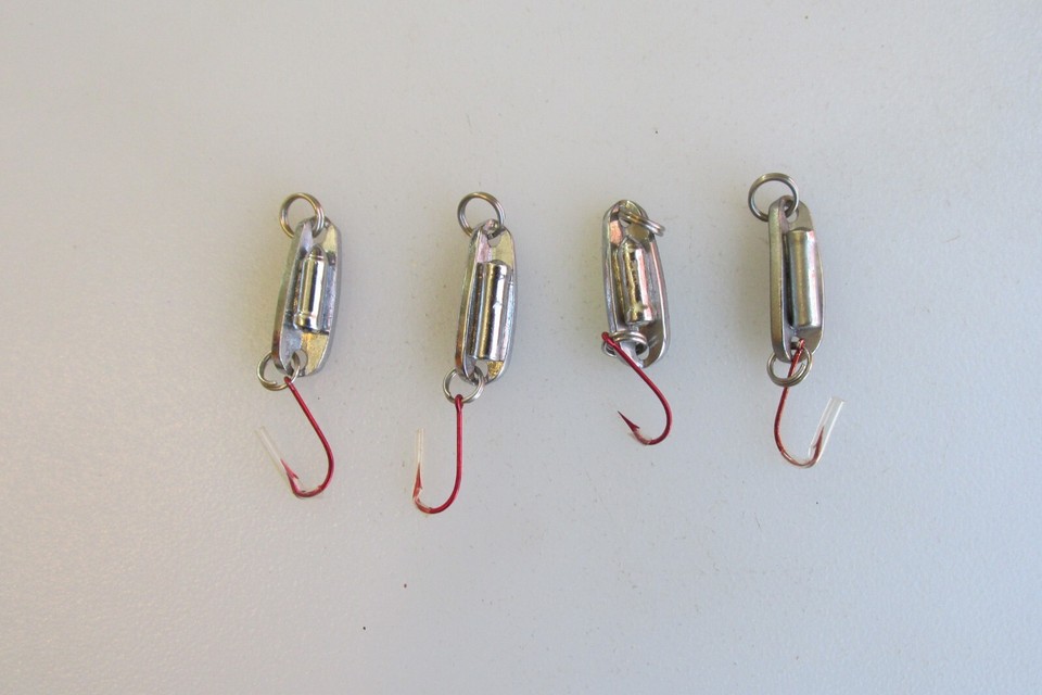 Lot #68 Set Of 4 Jig-A-Whopper Ice Jigging Rattle Spoons VG Condition ...