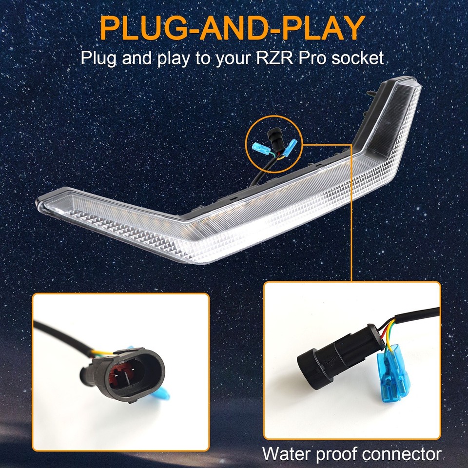 For 2020-24 Polaris RZR Pro XP/4/Pro R/Turbo R LED Front Grill Fang ...