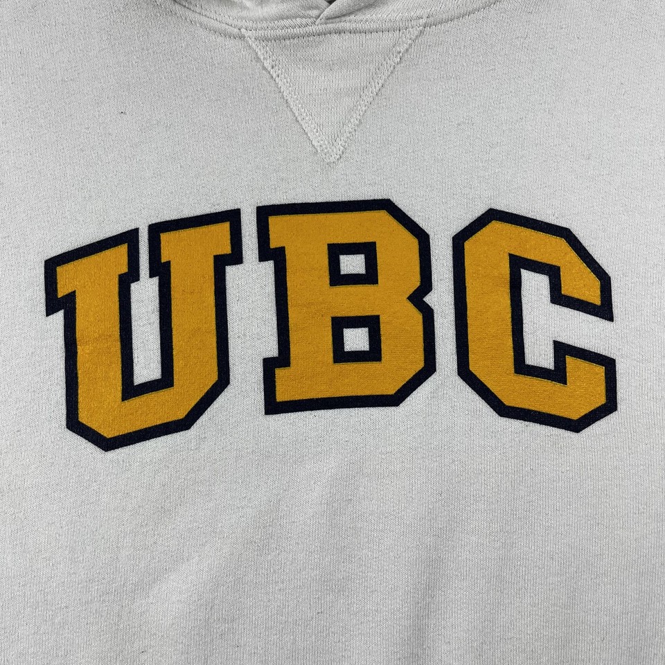 UBC University British Columbia Hoodie Sweatshirt Medium White Russell ...