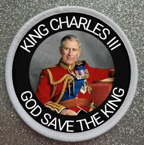 3" King Charles 3rd UK Royal Family Sublimation Iron / Sew On Patch ...