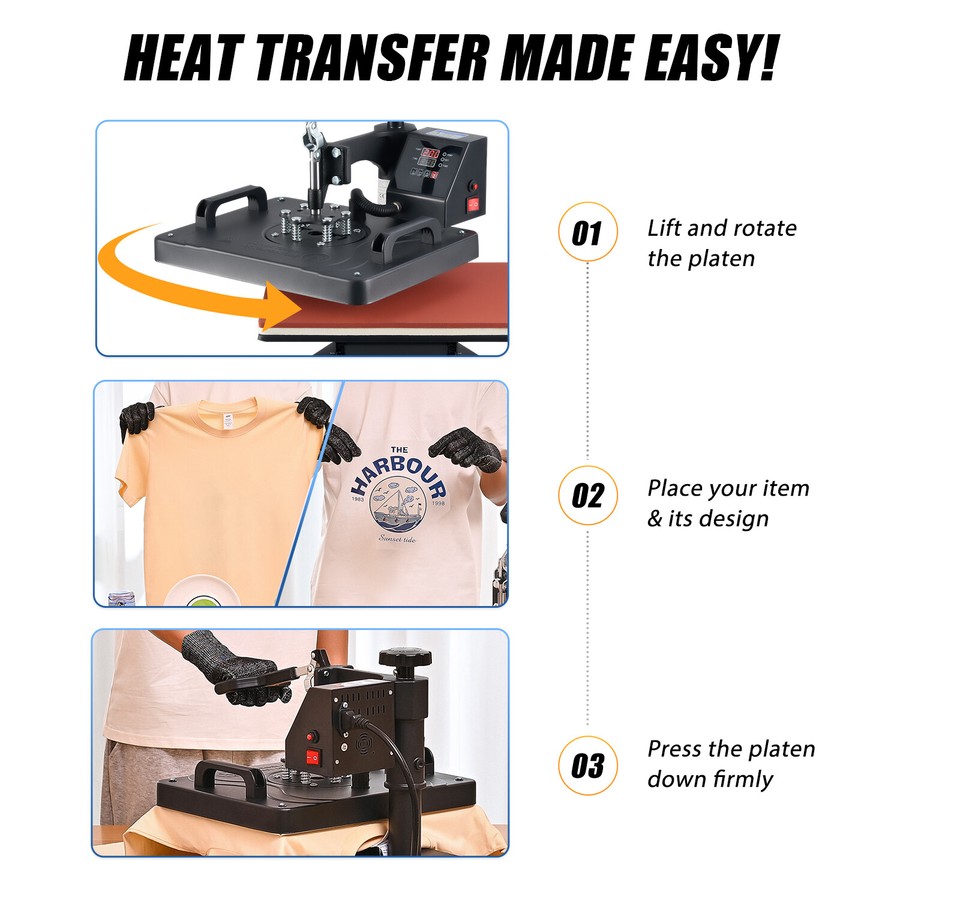 11 in 1 Heat Press Machine 30×38cm Digital Transfer Sublimation Printer ...