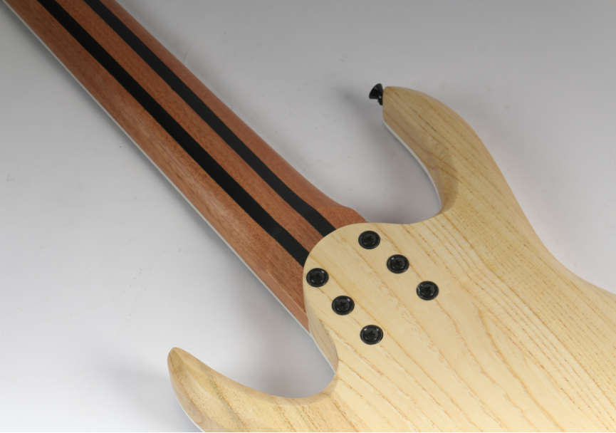 Custom 8-strings Electric Guitar Black Strings Thru Body Black Hardware ...