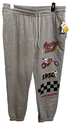 Peanuts Jr Jogger XXXL Snoopy Racing Club Road Warriors Gray | eBay