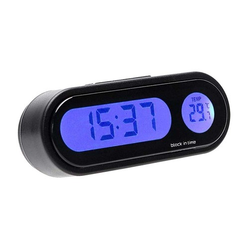 2in1 Digital LED Car Clock Thermometer Temperature LCD Backlight Clock ...