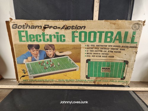 Vintage Gotham Pro Action Electric Football Game Field Players OG Box ...