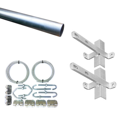 Double Chimney Lashing Bracket Twin Strap Kit TV Aerial 10 12 16 20ft ...