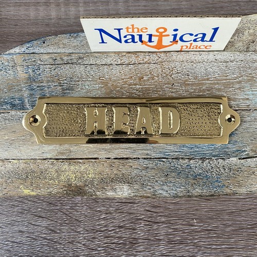 Solid Brass "Head" Door Sign - Nautical Wall Decor - Boat Cabin Bath | eBay