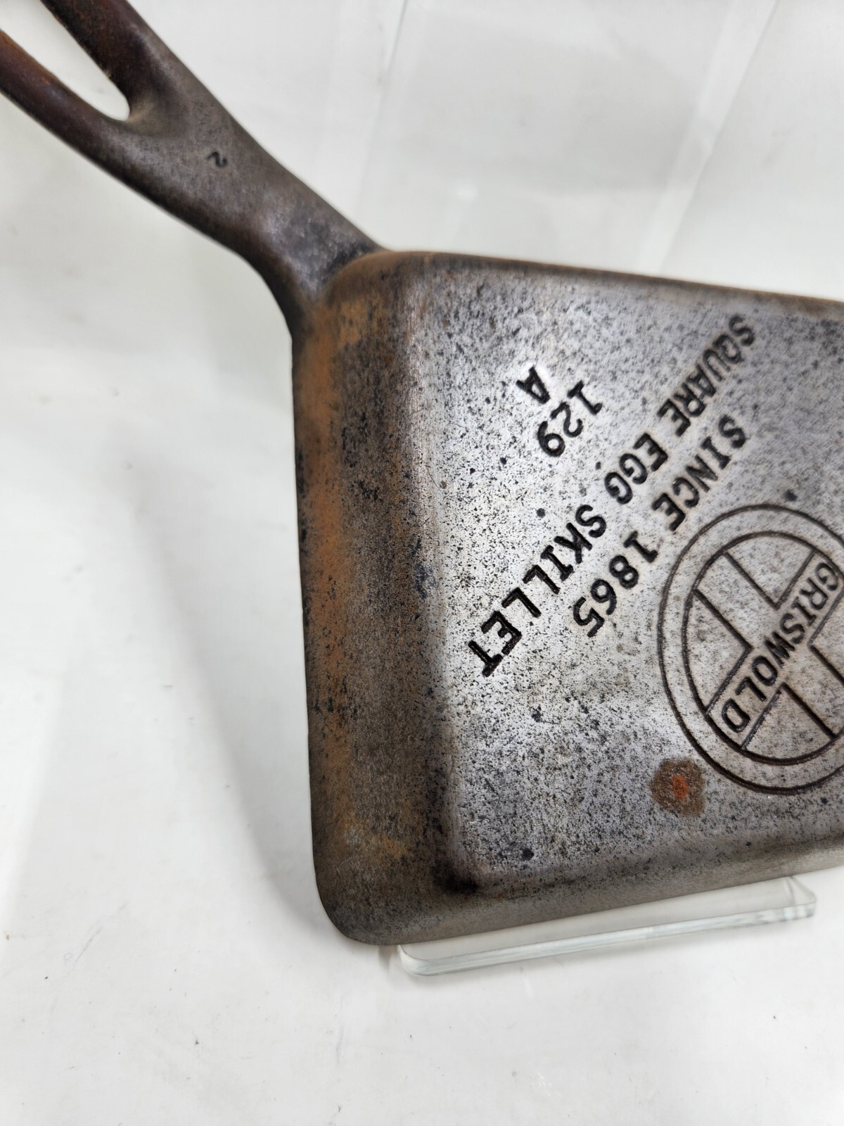 GRISWOLD #129 A CAST IRON SQUARE PAN DIAMOND EGG SKILLET (454) | eBay