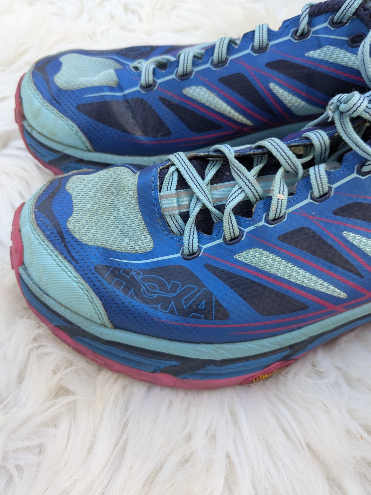Hoka One One Mafate Speed 2 Sz 10 Womens Blue Pink Teal shoes 1012345 ...