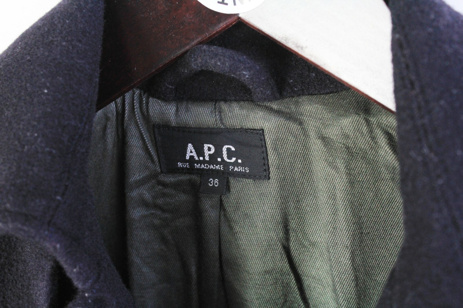 authentic APC wool and alpaca coat women's Jacket Size 36 a.p.c. navy ...