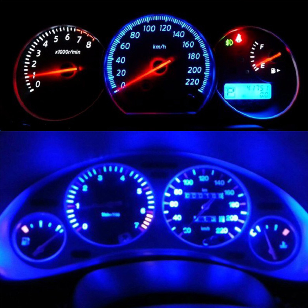 10x T5 B8.5D 5050 1SMD Car LED Dashboard Dash Gauge Instrument Light ...
