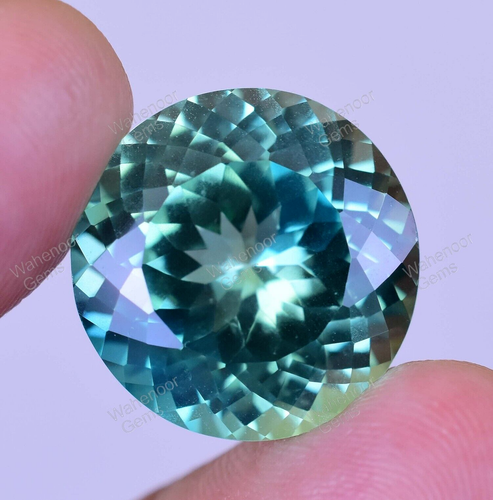 25.60 Ct Natural Parti Bi-Color Sapphire Round Stunning Certified Loose ...