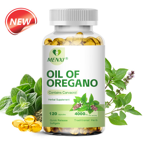 MENXI Oregano Oil Premium Formula Organic Extract 120 Softgels Immune ...