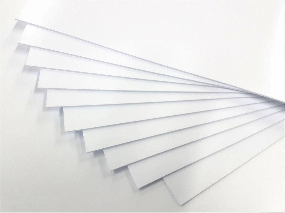 Styrene Plasticard White Matt/Gloss High Impact Polystyrene 1mm to 3mm ...