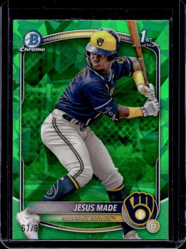 2025 Bowman Sapphire Jesus Made Chrome Green Refractor 1st #67/99 | eBay.de