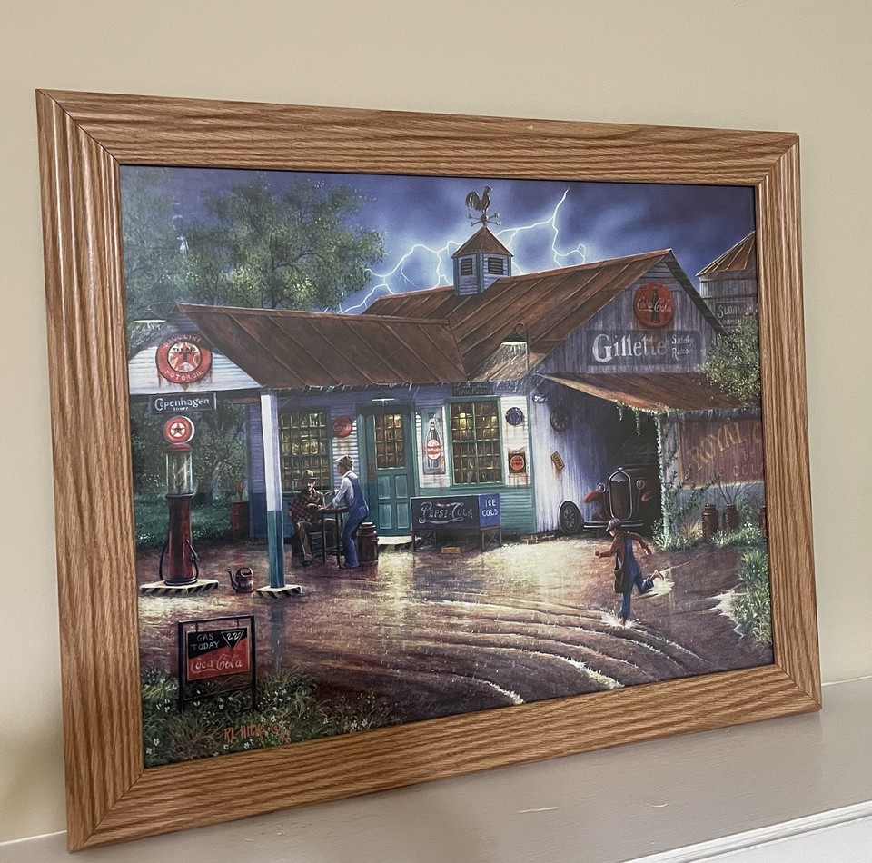 “Country Refuge" print by R.L. Hicks, Pepsi, Copenhagen, Coca-Cola ...