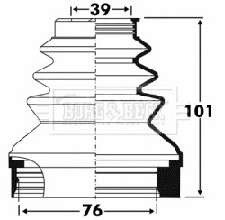 CV Joint Boot fits PEUGEOT 407 6D, 6E 2.0D Front Inner 04 to 10 C.V ...