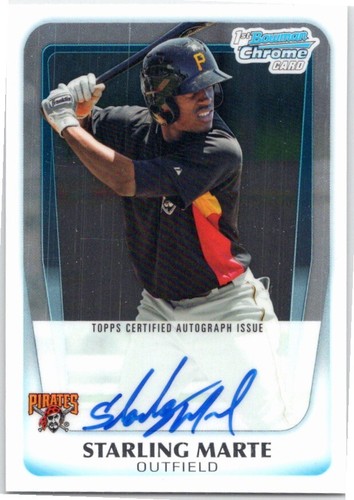 2011 Bowman Chrome Starling Marte Auto #BCP178 Q261 | eBay