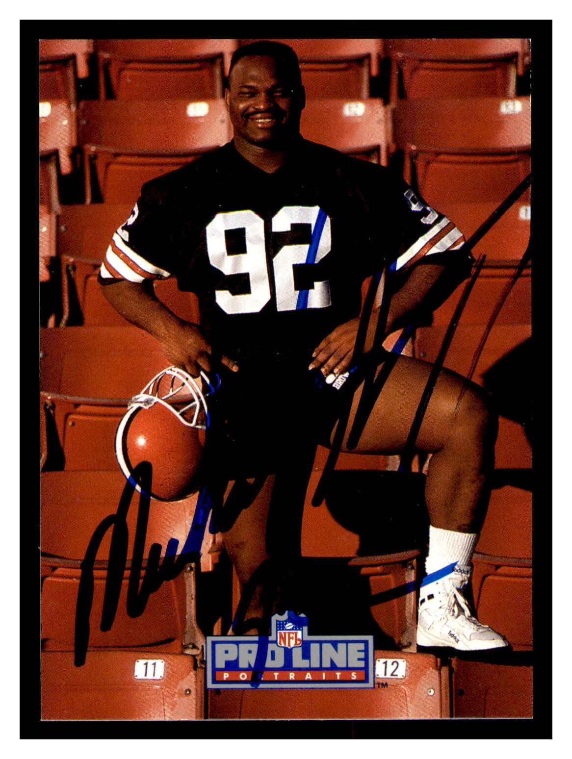 Michael Dean Perry Signed 1991 Pro Line Card #92 Autographed Browns ...