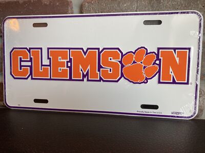 Clemson Tigers Logo Metal Embossed License Plate 6 X 12 | eBay