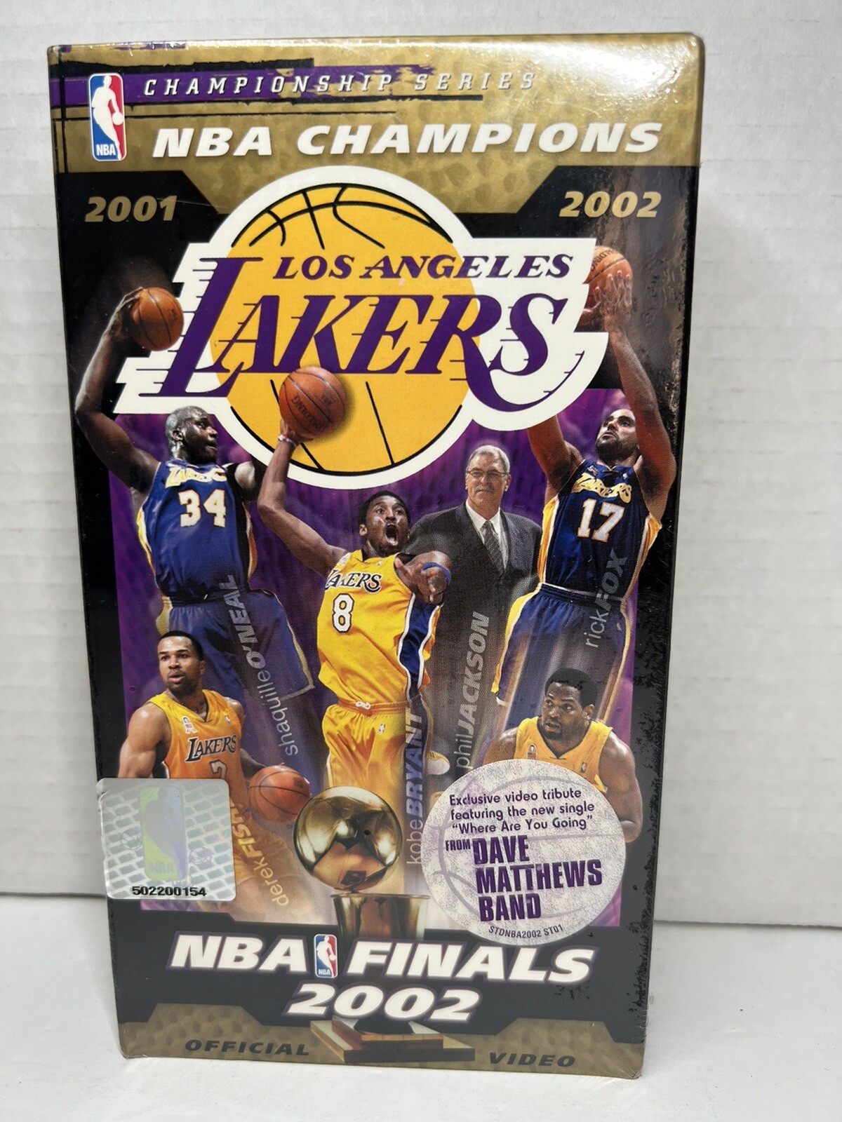 Lakers Champions 2002 NBA Finals VHS Kobe Bryant Shaq Dave SEALED ...