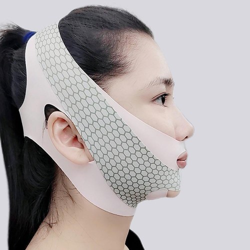 Silicone Elastic Face Slimming Bandage V Line Face Shaper Cheek Lift Up ...