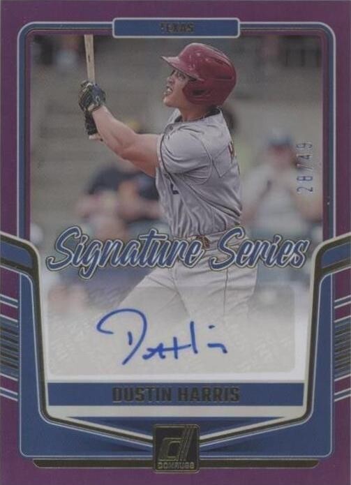 2024 Panini Donruss - Signature Series Dustin Harris #SS-DH Purple /49 ...