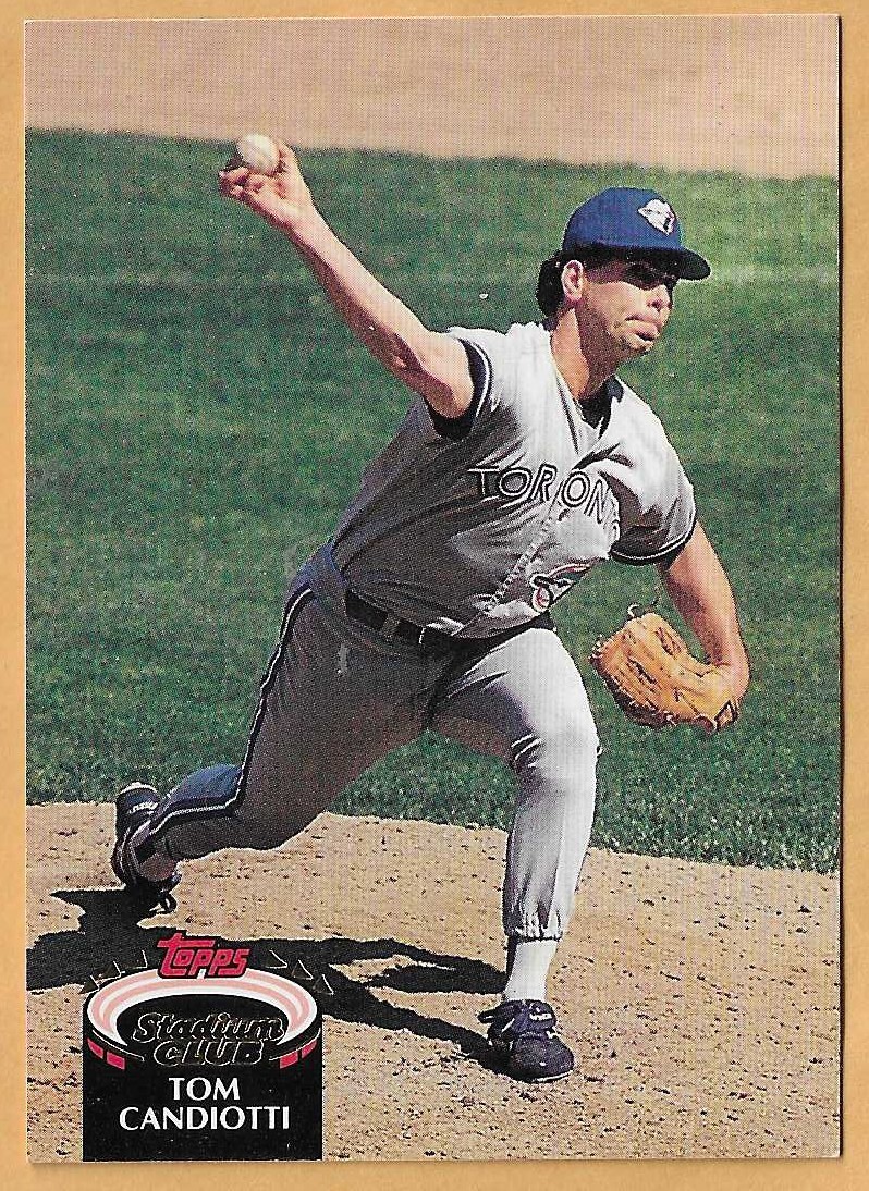 TOM CANDIOTTI TORONTO BLUE JAYS #113 - TOPPS STADIUM CLUB NM-MT 1992 | eBay