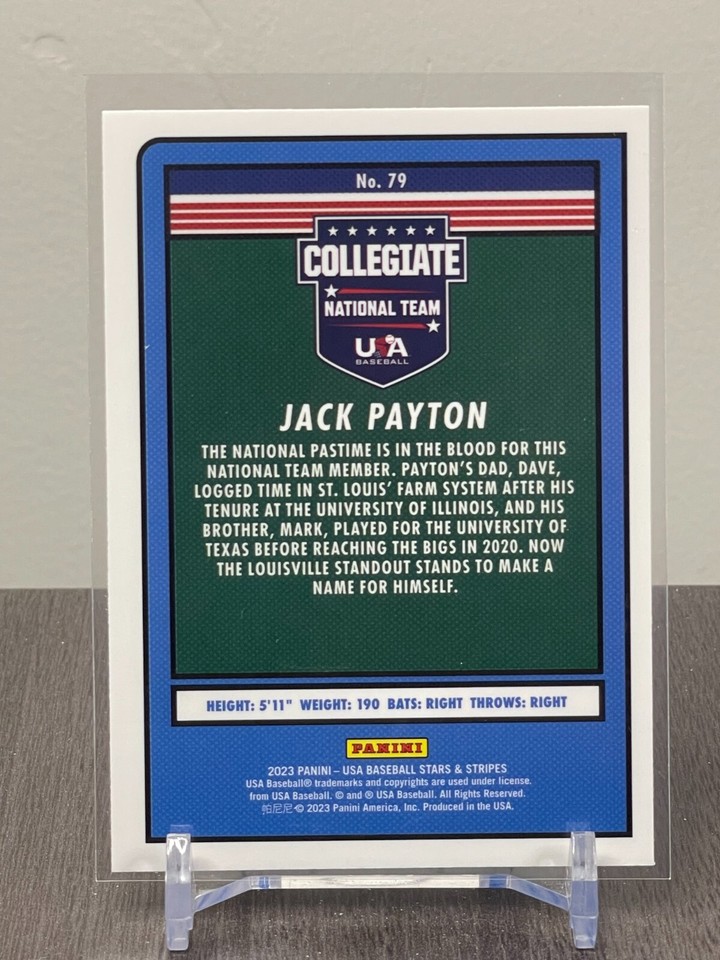 Jack Payton #79 2023 Panini Stars & Stripes USA - Collegiate National Team | eBay