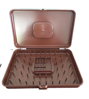Wilson Brown Plastic Sewing / Thread Holder Box Tray USA | eBay