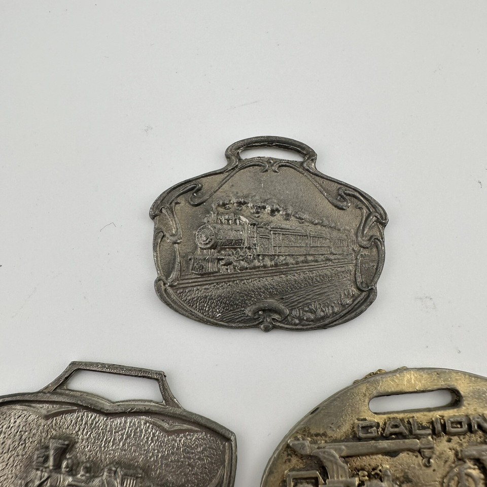 Vintage Lot Of 5 Pocket Watch Fobs Construction & Railroad Fob Lot | eBay