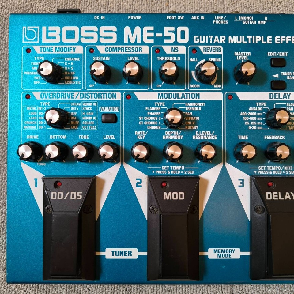 Boss ME-50 Guitar Effects Pedal Multi-Effects Unit Pedal Used With ...