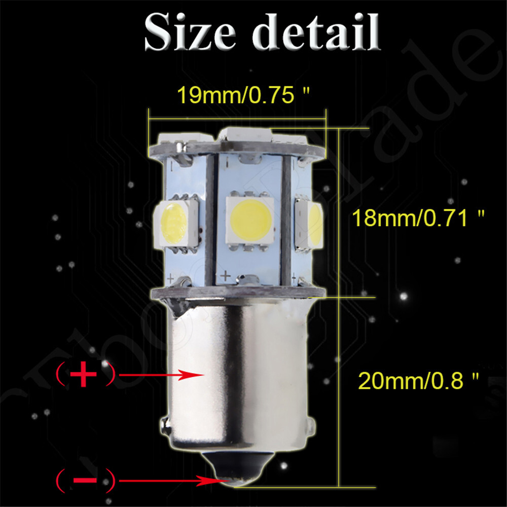 Positive Earth 6V 1156 BA15S Led Indicator Tail Rear Turn Signal Light ...