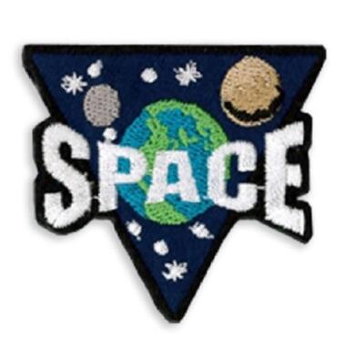 girl boy cub Outer SPACE planets science Fun Patches Badges SCOUT ...