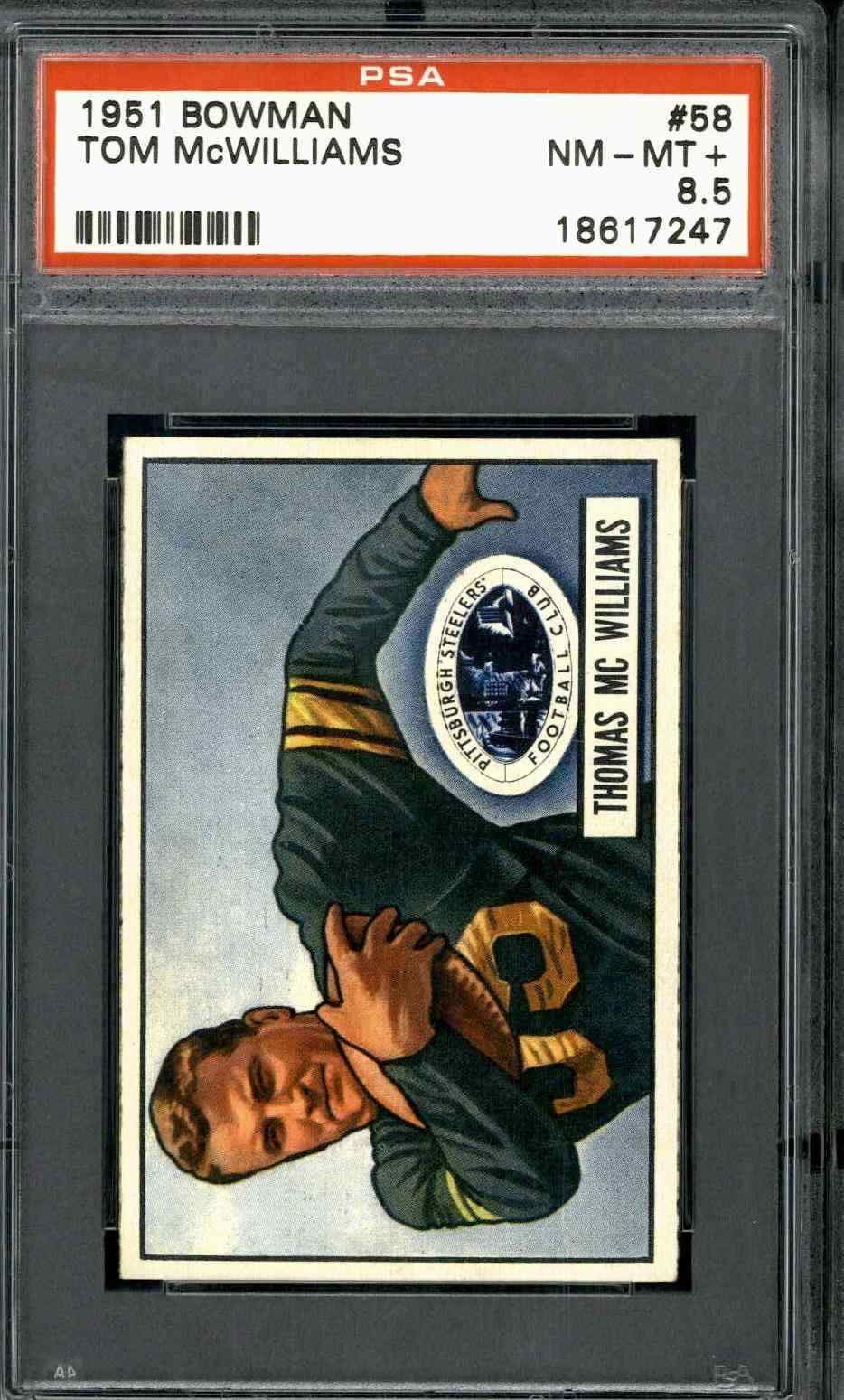 1951 Bowman #58 Tom Mcwilliams - PSA 8.5 | eBay
