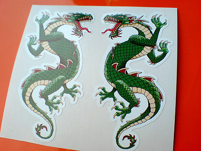 DRAGON Van Car Motorcycle Helmet Caravan Stickers Decals 2 off 100mm ...
